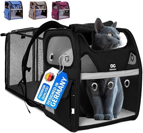 BARCOCO - Katzenrucksack mit Fenster - Erweiterbar Katzenrucksack für ...
