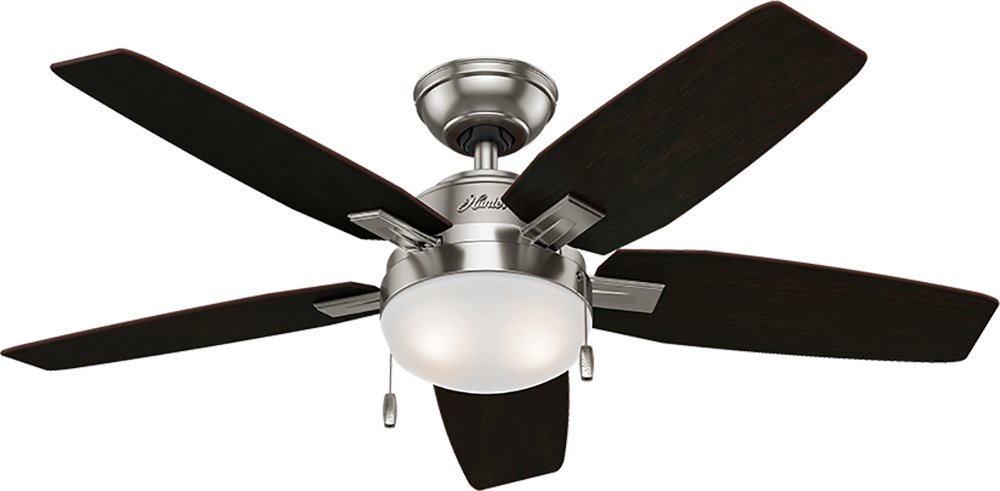 Hunter Antero 54 In Led Indoor Brushed Nickel Ceiling Fan Ceiling Fans