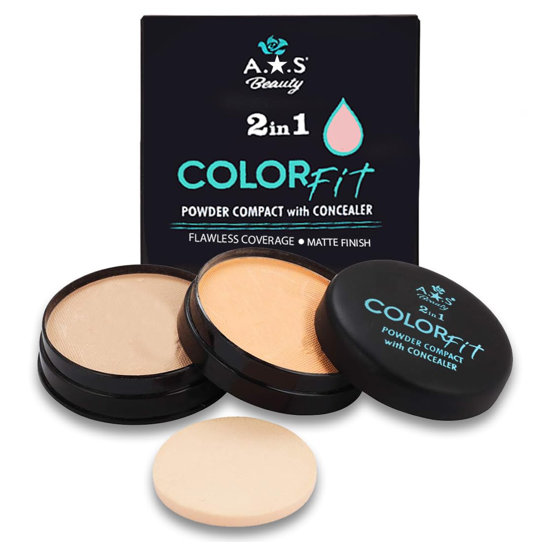 Buy Adbeni 2 in 1 Compact Powder With Concealer 23.5gm | Matte Finish ...