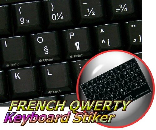 Amazon.com: FRENCH QWERTY CANADIAN NON-TRANSPARENT KEYBOARD STICKER ...