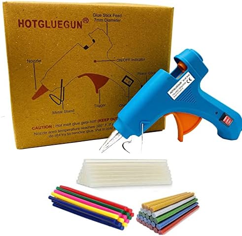 HOTGLUEGUN® 20W 20 WATT 7MM HOT MELT Glue Gun with Free 10 Transparent ...