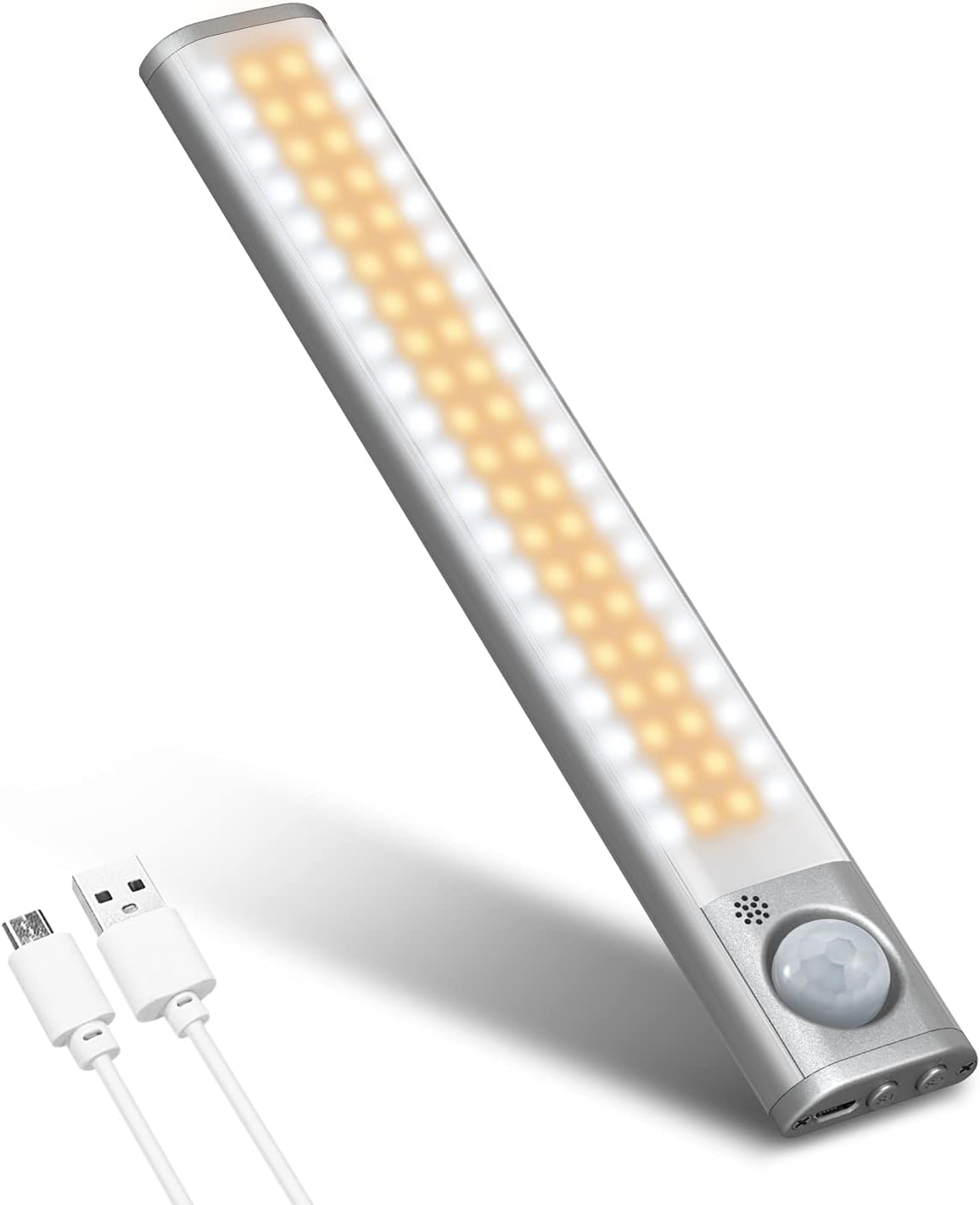 1 Pack Motion Sensor Wardrobe Light, 80 LED Closet Light Rechargeable ...
