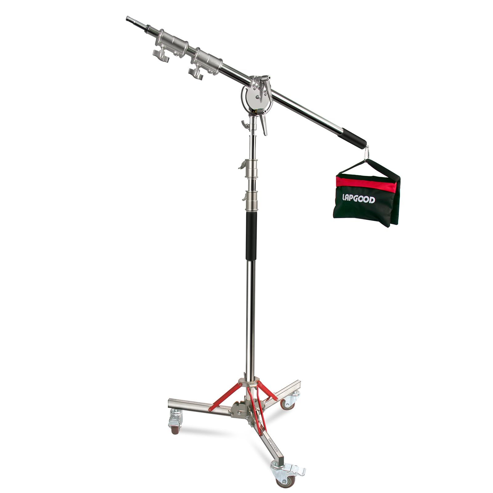 Amazon.com: YouTin Heavy Duty Light Stand with Casters and Boom Arm ...