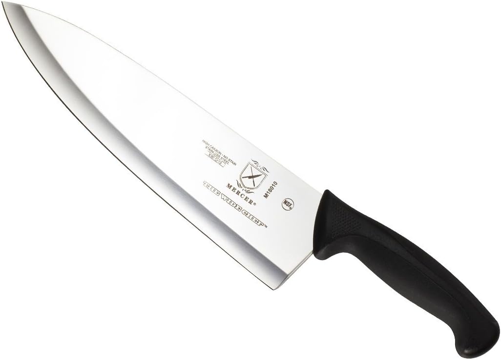 Amazon.com: Mercer Culinary Millennia Black Handle, 10-Inch Wide Hollow ...