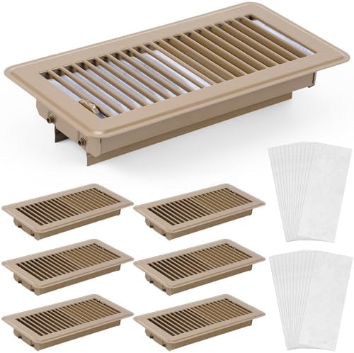 Blulu 30 Pcs Floor Vents Register with Air Vent Filters 4" x 10" Set ...