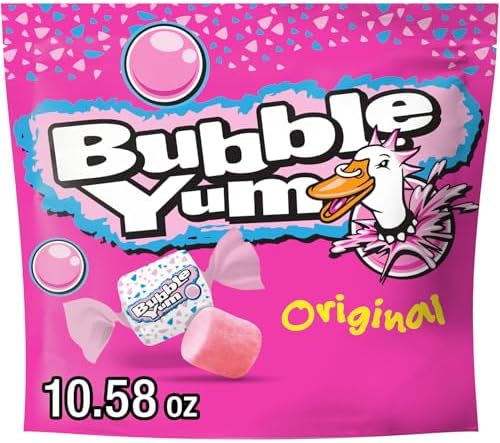 Amazon.com : BUBBLE YUM Original Flavored Chewy, Bubble Gum Bag, 10.82 ...