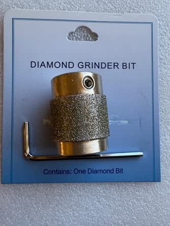 1" Stained Glass Grinder Bit Head 60 Grit Coarse Speed Bit Brass Core ...