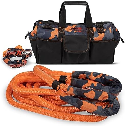 Amazon.com: Adventure X Outdoors (1in x 30ft) Kinetic Recovery Rope (34 ...