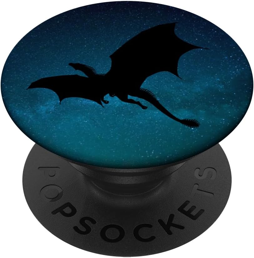 Amazon.com: Dragon Flying Through The Night PopSockets PopGrip ...