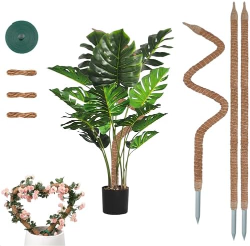 Amazon.com : ROADPLUM 2 Pack 43.3" Moss Pole Coco Coir Poles, Bendable ...