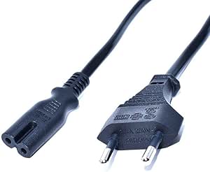 Short C7 to EU European 2-Pin Plug AC Power Cable Lead Cord 1.5M 5Ft ...