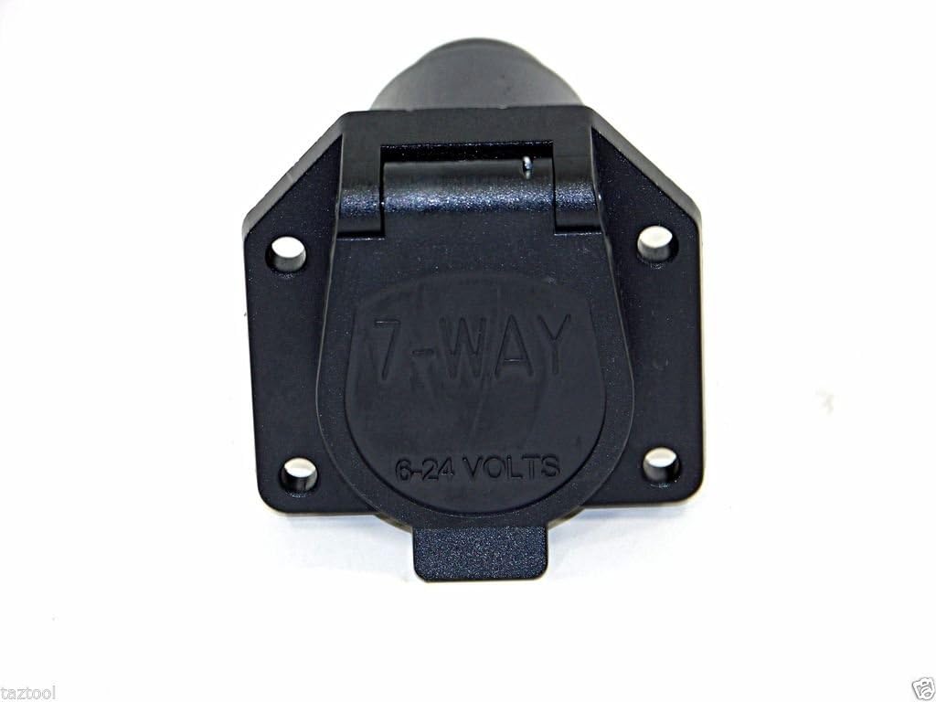 Amazon.com: Trailer Wiring Connector 7 Way Round Plug 7 Ways RV Blades ...