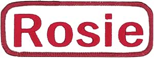 Amazon.com: Rosie Name Tag Embroidered Uniform-Work Shirt Patches White ...