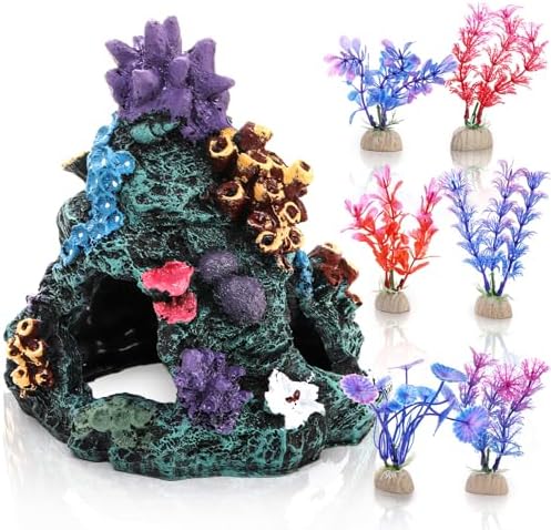 Amazon.com: GSD Aquarium Colorful Coral Reef Set Fish Tank Decoration ...