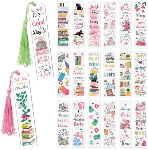 Amazon.com: UV DTF Bookmark Wrap - 20 Sheets Book Lover Transfer ...