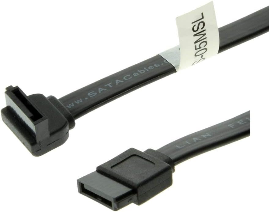 Amazon.com: SataGear 30in Red SATA Device Cable Straight to Left Angle ...