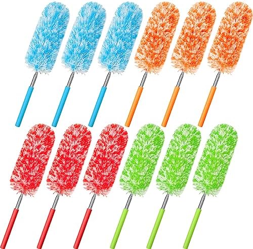 Amazon.com: Tanlade 12 Pcs Microfiber Feather Duster for Cleaning 13-31 ...