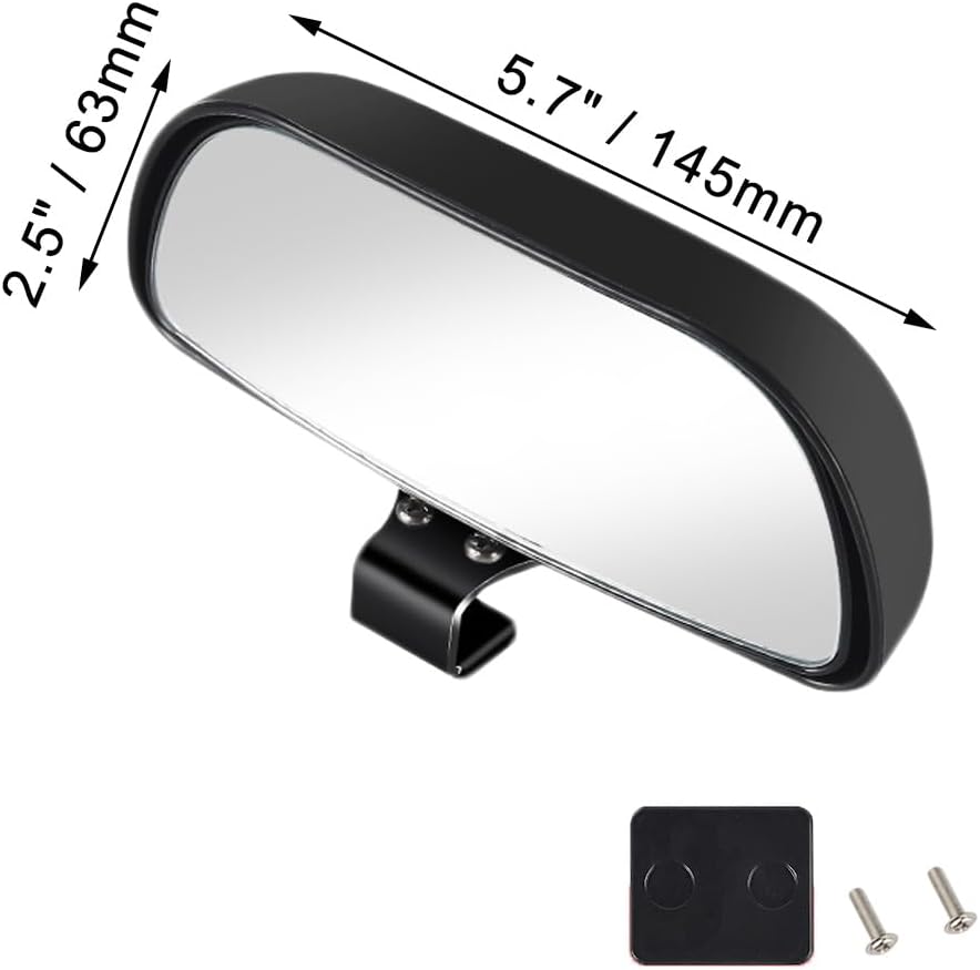 Espejo grande de 5.7 pulgadas, ajustable, para punto ciego, fijado con ...
