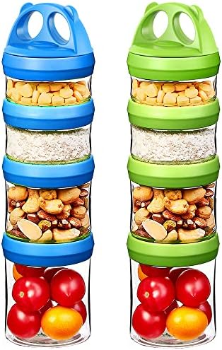 GEEZY Stackable Food Tower Container Kid Lunch Box 3 Pieces Set ...