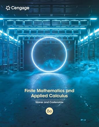 Finite Mathematics and Applied Calculus: Waner, Stefan, Costenoble ...