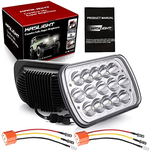 Snapklik.com : H6054 Led Headlights W/Pair Ceramic H4 Socket, Pair 7x6 ...