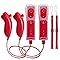 Amazon.com: Motion Plus Wii Controllers 2Packs with Nunchucks, Wii ...