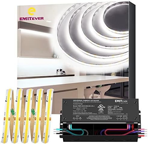Amazon.com: EMITEVER COB LED Strip Lights White, 5000K Premium High ...