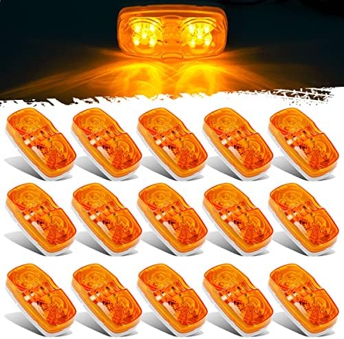 Amazon.com: Partsam 15pcs Trailer Marker LED Light Double Bullseye ...