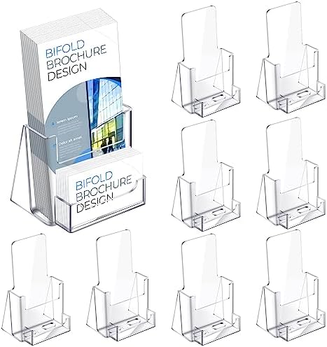 Amazon.com : Wenqik Acrylic Brochure Holder with Business Card 4.1 Inch ...