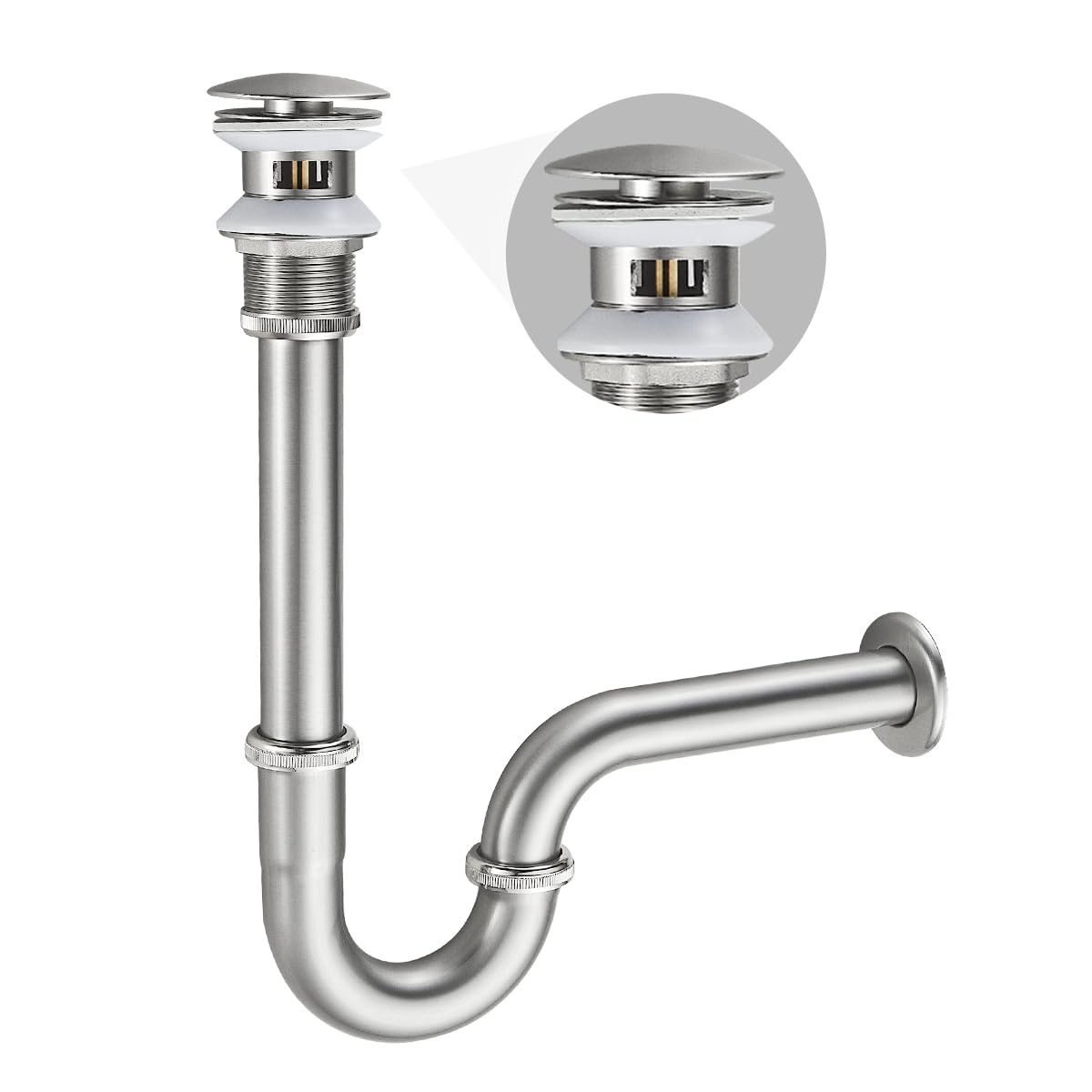 Snapklik.com : TSIBOMU Bathroom Sink U Shape Bottle Trap Complete Set ...