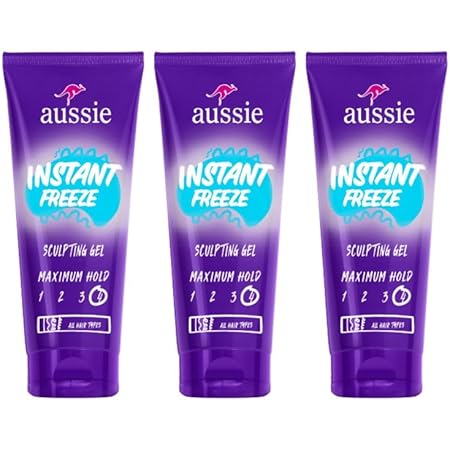 Amazon.com : Aussie Instant Freeze Hair Gel with Jojoba Oil & Sea Kelp ...