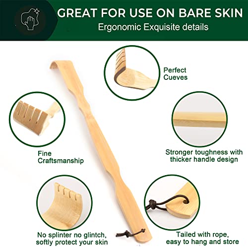 Snapklik.com : Wooden Bamboo Back Scratcher For Women&Men, Polished ...
