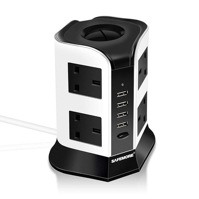 Buy Extension Lead 8 Gang Outlets Surge Protection with 4 USB Ports ...