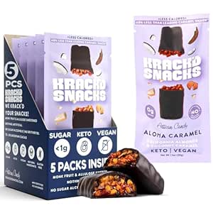 Amazon.com : Krack’d Snacks Keto Chocolate Snack Bars - Low Carb, Vegan ...