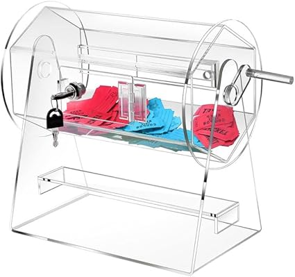 Amazon.com : Acrylic Raffle Ticket Spinner - Chordobe Clear Raffle Drum ...