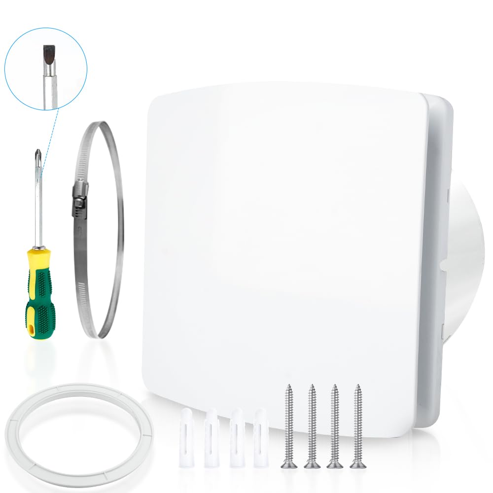 Amazon.com: WiseWater Bathroom Exhaust Fan 56CFM 34 dB 4” Duct 6" Panel ...