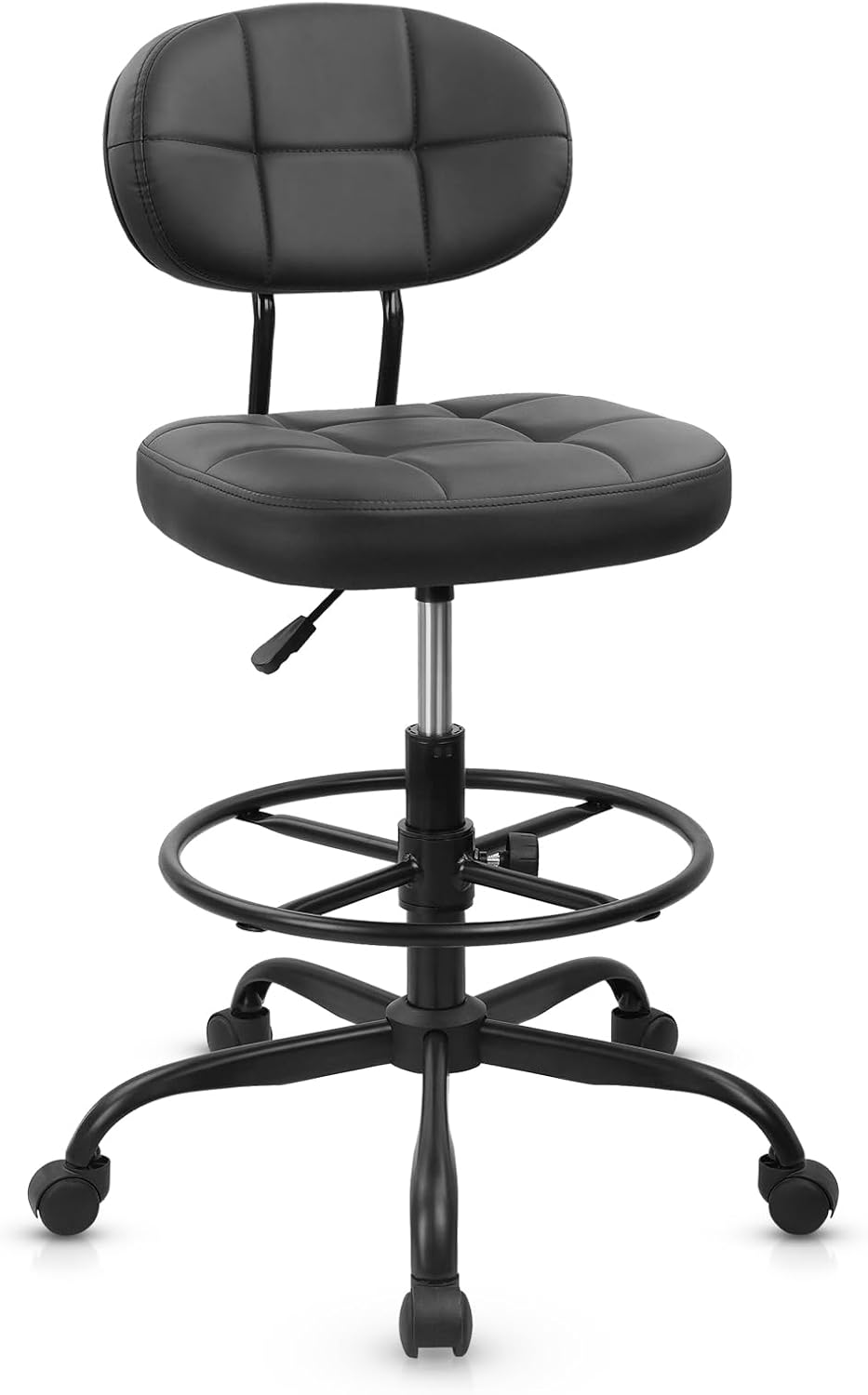 Amazon.com: KLASIKA Drafting Stool with Backrest, Tall Adjustable ...