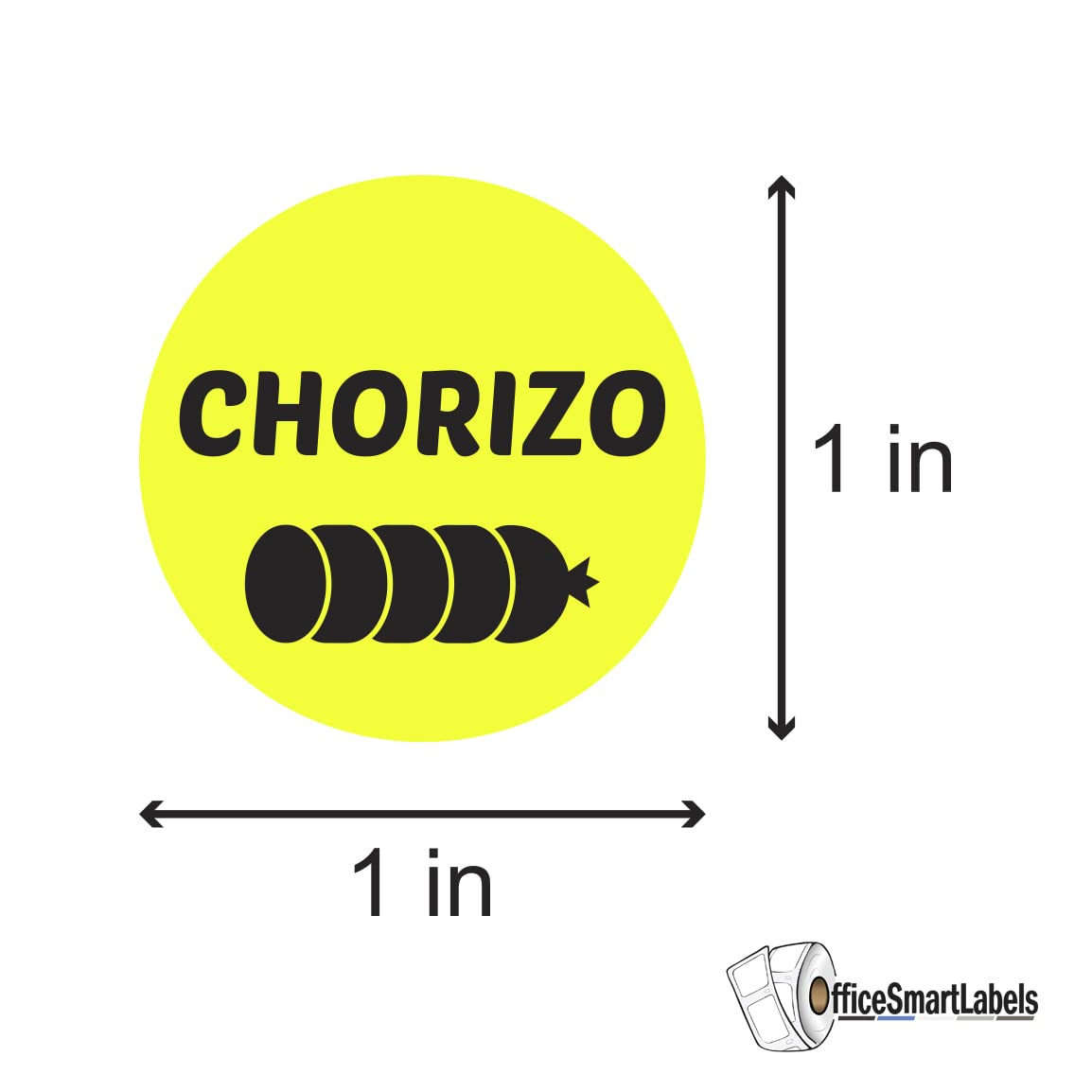 Snapklik.com : Chorizo Stickers - 1 Inch Round Circle Chorizo Food ...