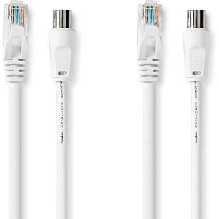 Nedis - Coax & Cat6 combination cable - IEC (Coax) male/RJ45 plug - IEC ...