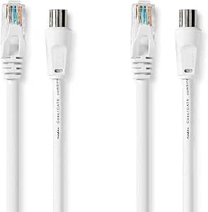 Nedis - Coax & Cat6 combination cable - IEC (Coax) male/RJ45 plug - IEC ...