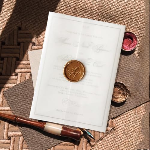 Amazon.com: Fabbay 50 Pcs Wedding Invitations Wraps Set Include Pre ...