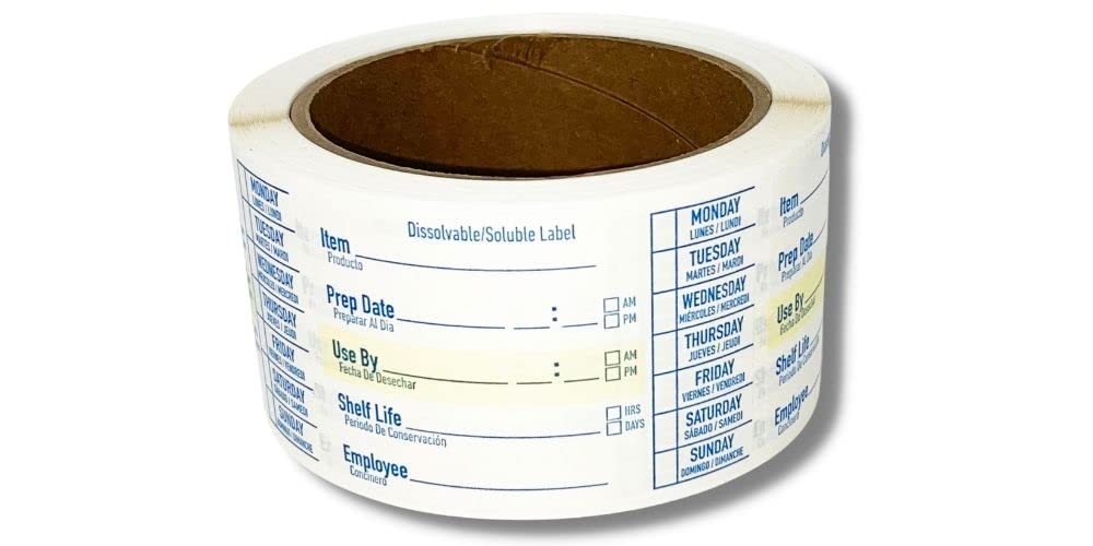 Atl Direct Dissolvable Food Labels For Containers 2x3 Food Date ...
