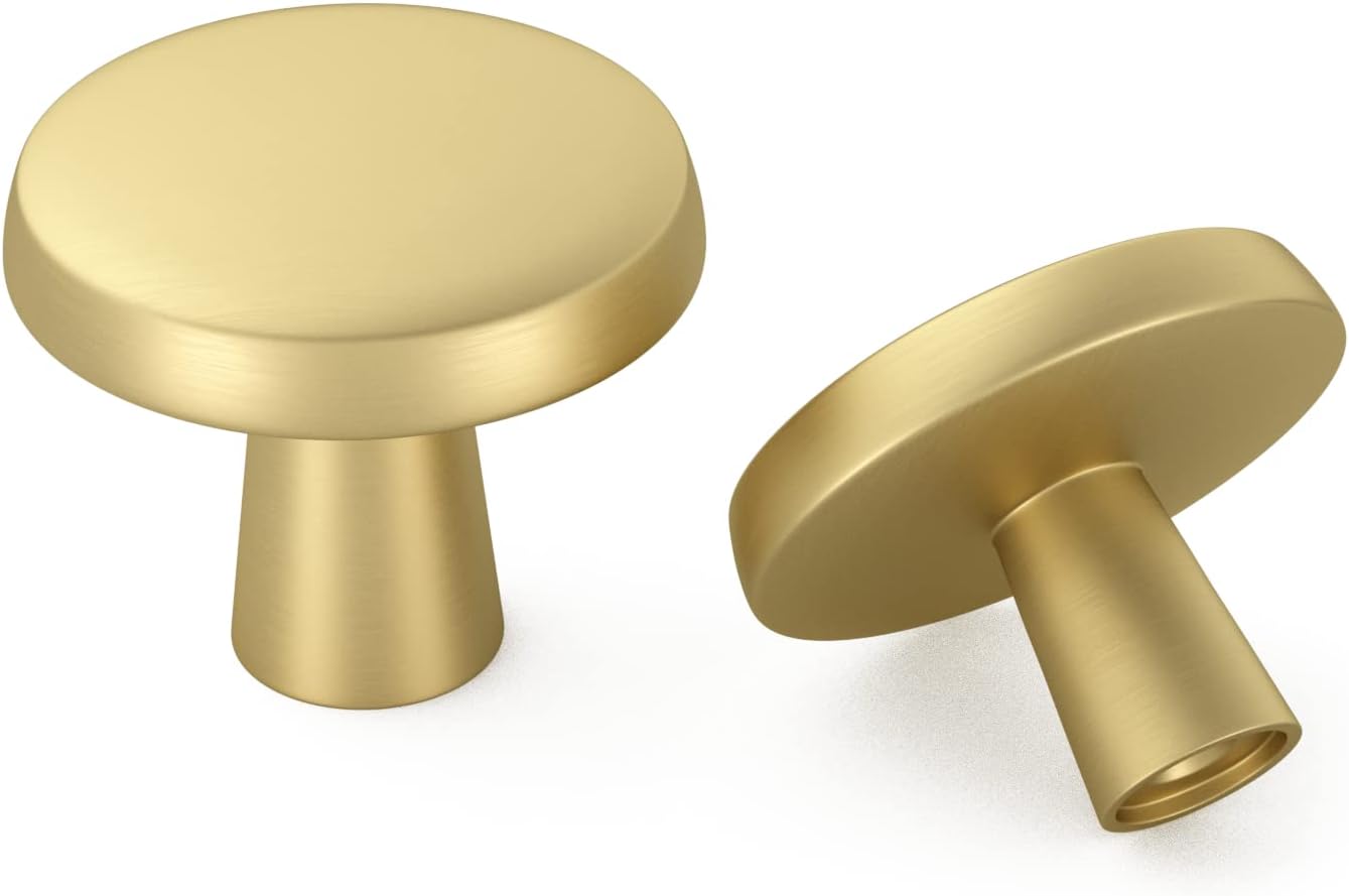 goldenwarm 6 Pack Cabinet Knobs Kitchen Hardware for Cabinets Brushed ...