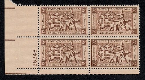 1955 Bicentenary of Fort Ticonderoga - 3c Postage Stamp (Plan - Want It All