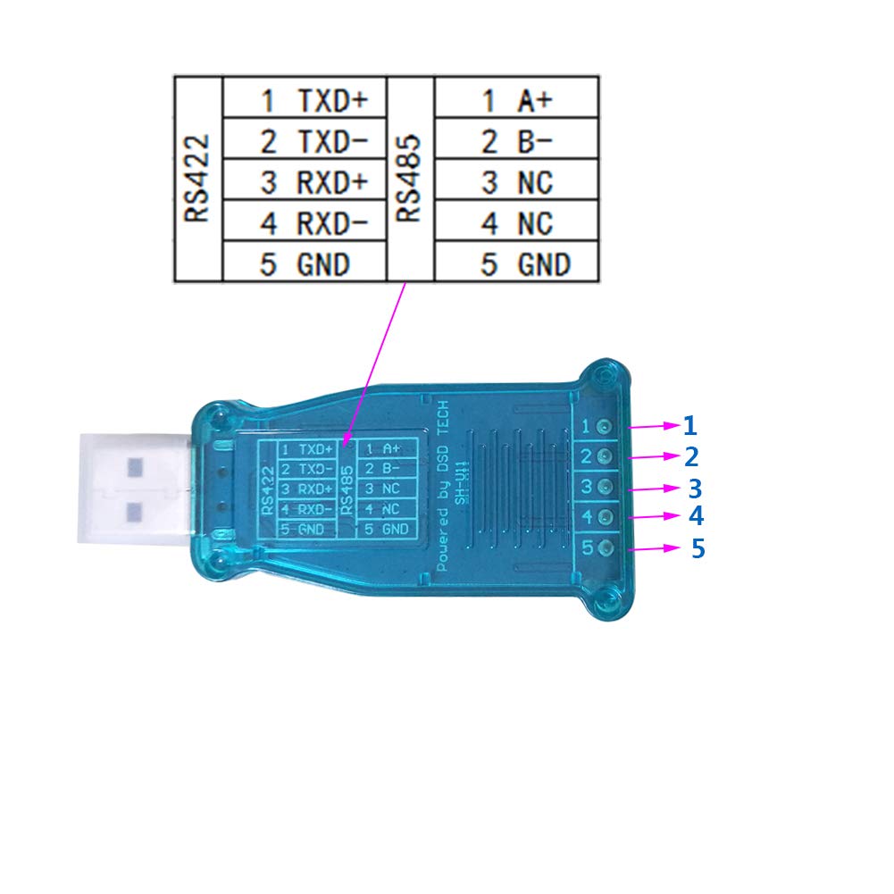Buy DSD TECH SH-U11 USB to RS485 RS422 Converter with FTDI FT232R Chip ...