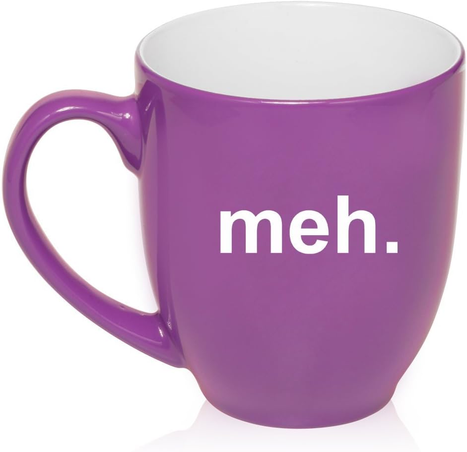 Amazon.com: 16 oz Large Bistro Mug Ceramic Coffee Tea Glass Cup Meh ...