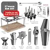Amazon.com: Bar Set Cocktail Shaker Set Bartender Kit, 17 Piece Silver ...