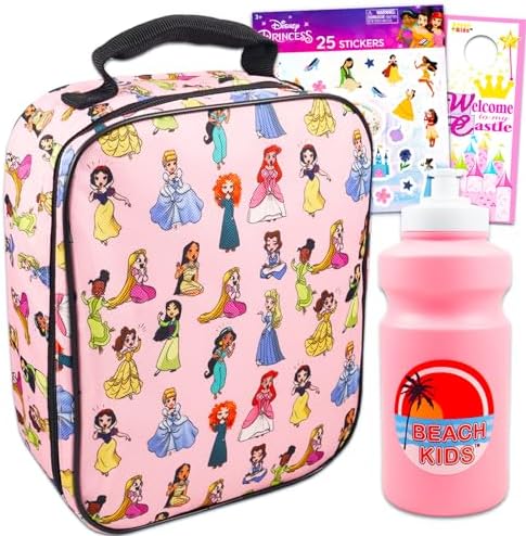 Amazon.com: Disney Princess Lunch Box Set for Girls - Bundle with ...