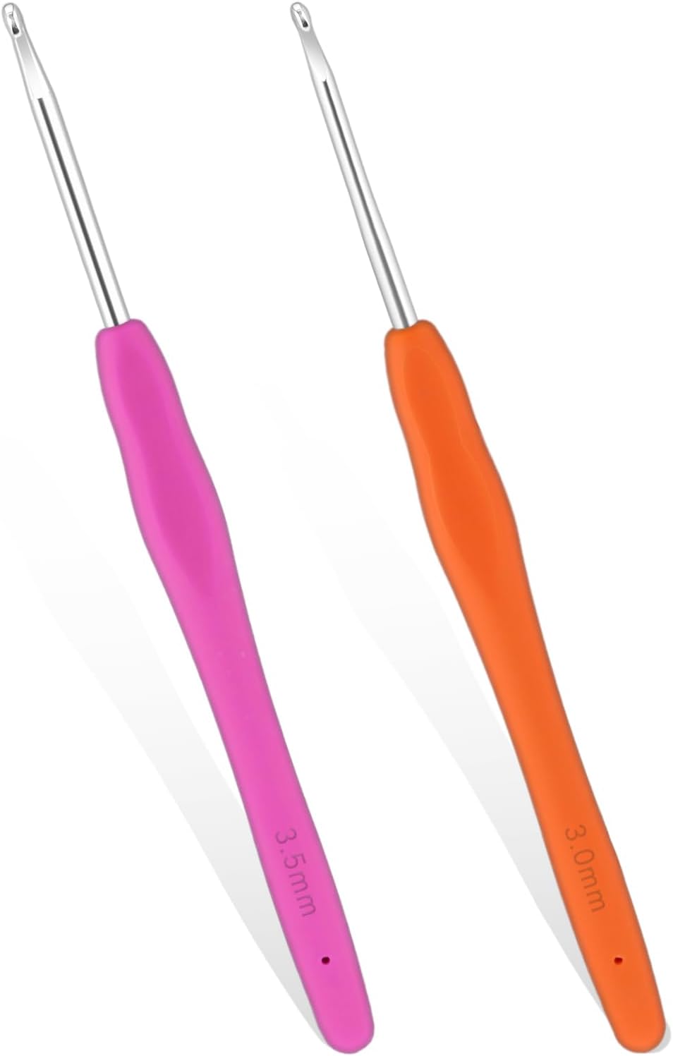 Amazon.com: 2 Pcs Ergonomic Crochet Needles Crochet Hooks 3 mm/3.5mm ...