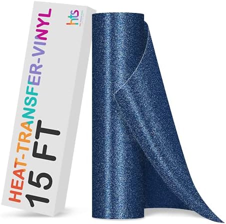 Amazon.com: Royal Blue Glitter HTV Heat Transfer Vinyl Rolls - 12" x ...